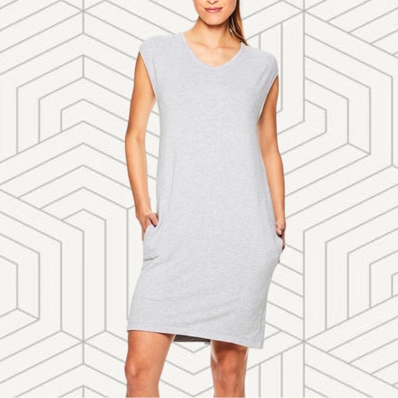 GAIAM | Dresses | Gaiam Gray Heather Juliette French Terry Shift Dress ...